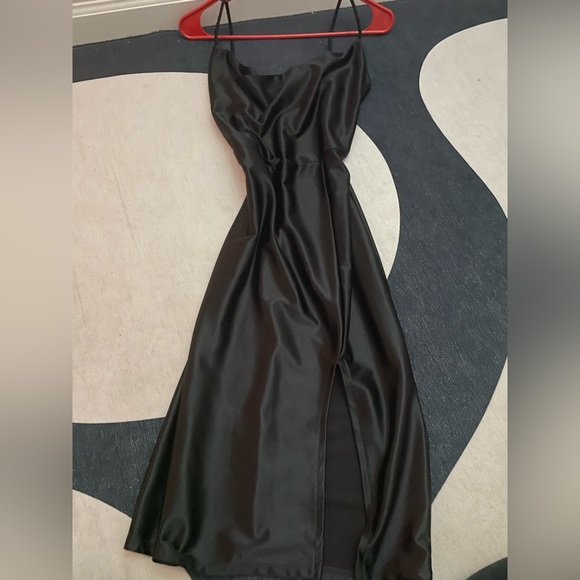 Vibe | Dresses | Satin Simple Formal Dress With Slit | Poshmark